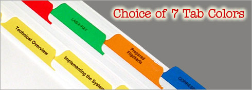 Custom Tabs - Custom Index Tabs, Index Dividers & Binder Dividers Online